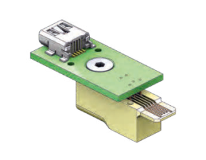 USB-Mini Type B (with PCB adapter and socket) - Columbia Elektronik