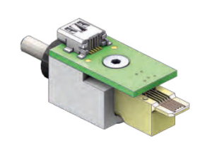 USB-Mini Type B (with PCB adapter and socket) - Columbia Elektronik